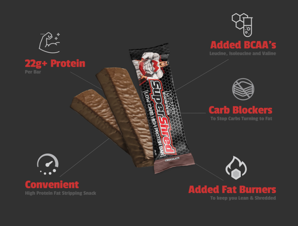 Max's Super Shred Bar- bánh protein low carb, high protein